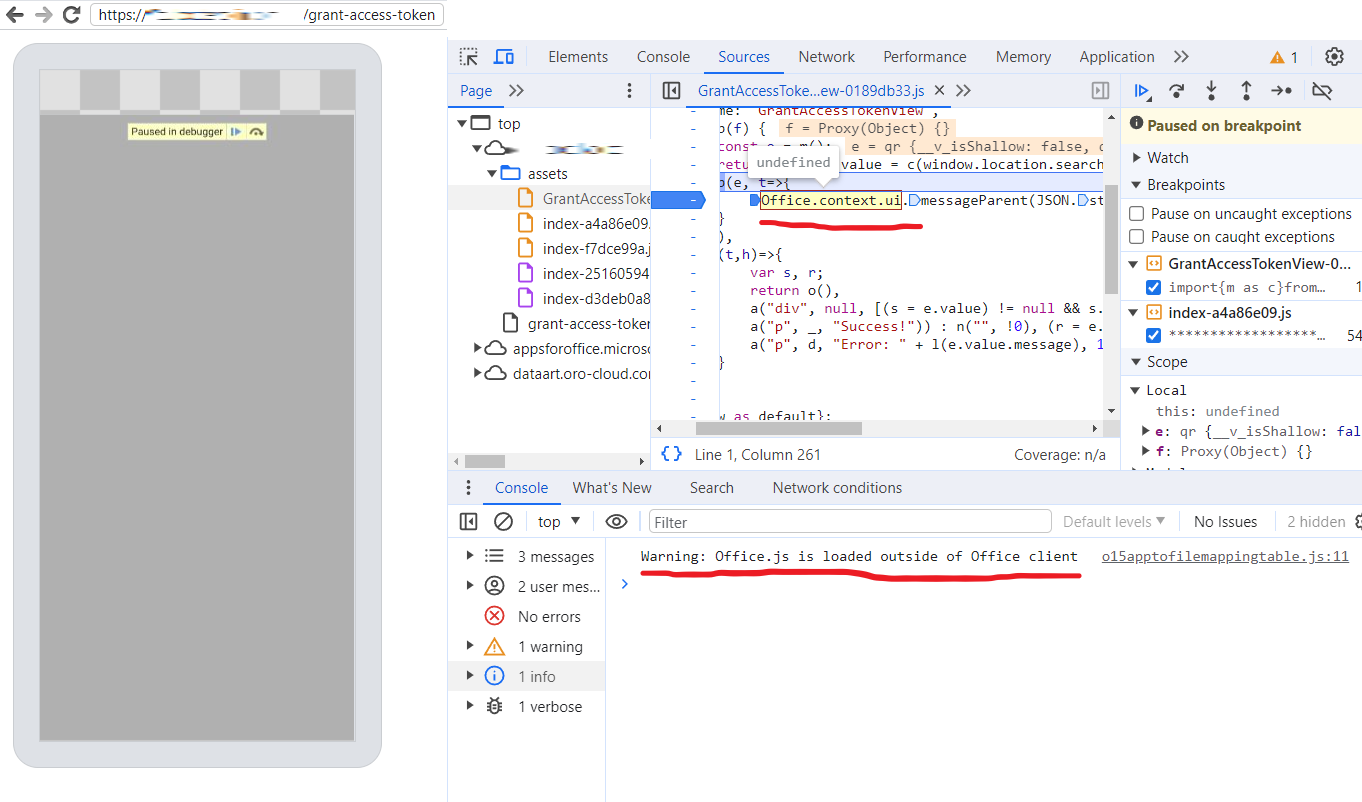 Office.context.ui undefined in mobile dialog · Issue #3700 · OfficeDev/office-js · GitHub