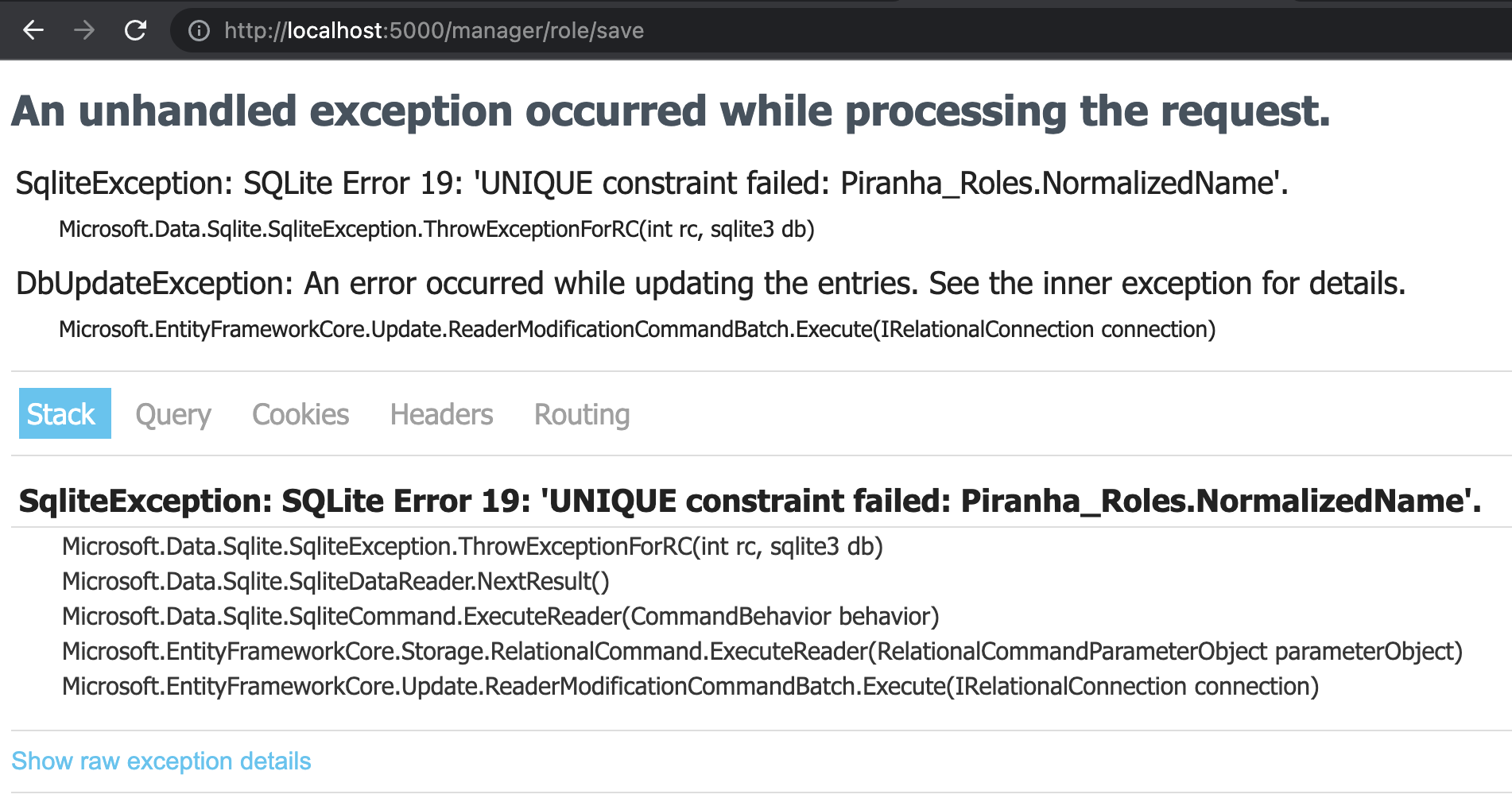 Do We Need To Make Dbexception More User Friendly · Issue 1784 · Piranhacms Re · Github