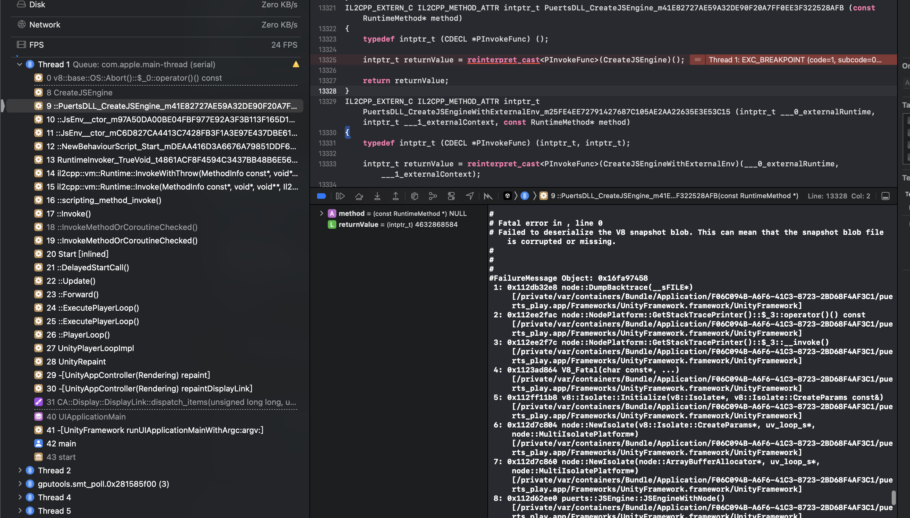 [unity] Bug Ios 创建 Jsenv 报错 · Issue 1302 · Tencent Puerts · Github
