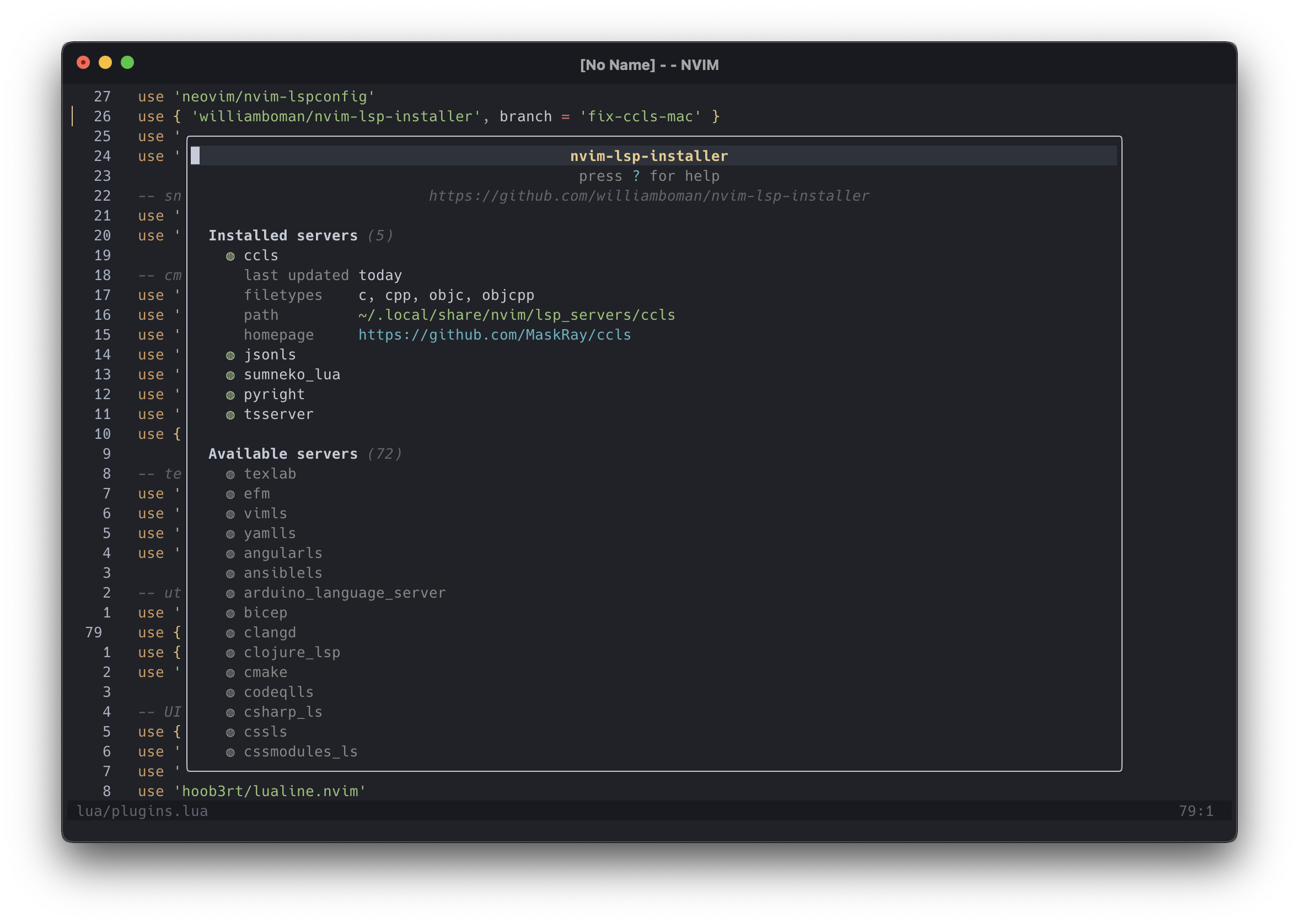 `ccls` install failed · Issue #350 · williamboman/nvim-lsp-installer · GitHub