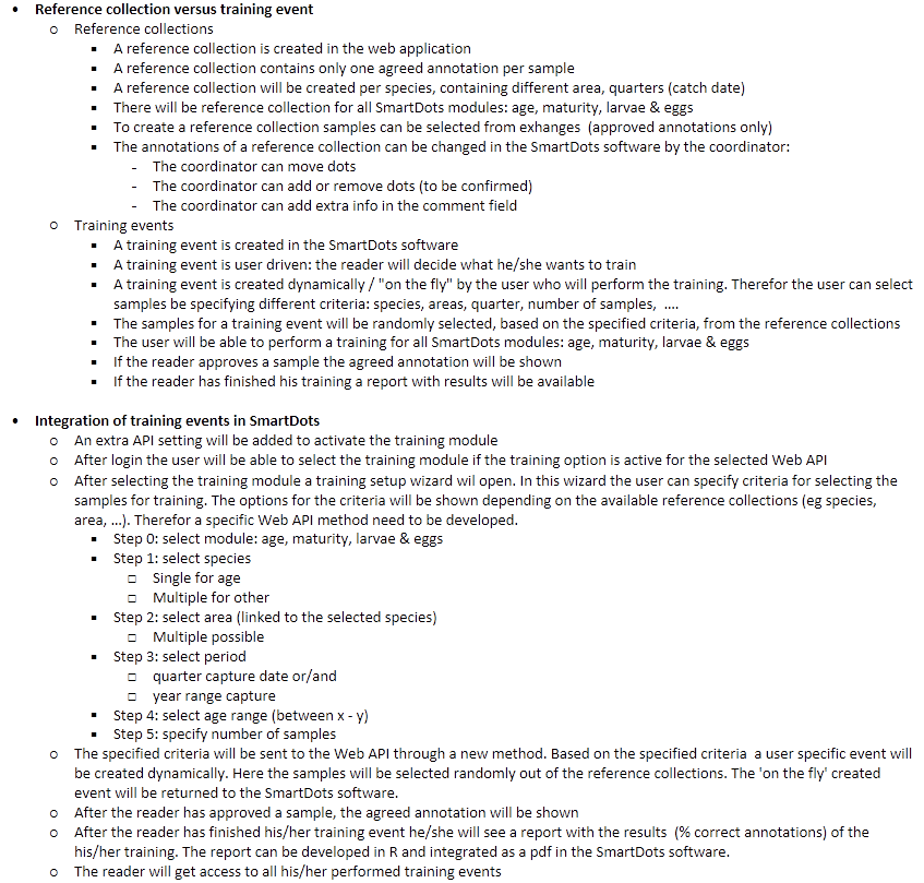 Estimation of the development of a SmartDots training event module ...