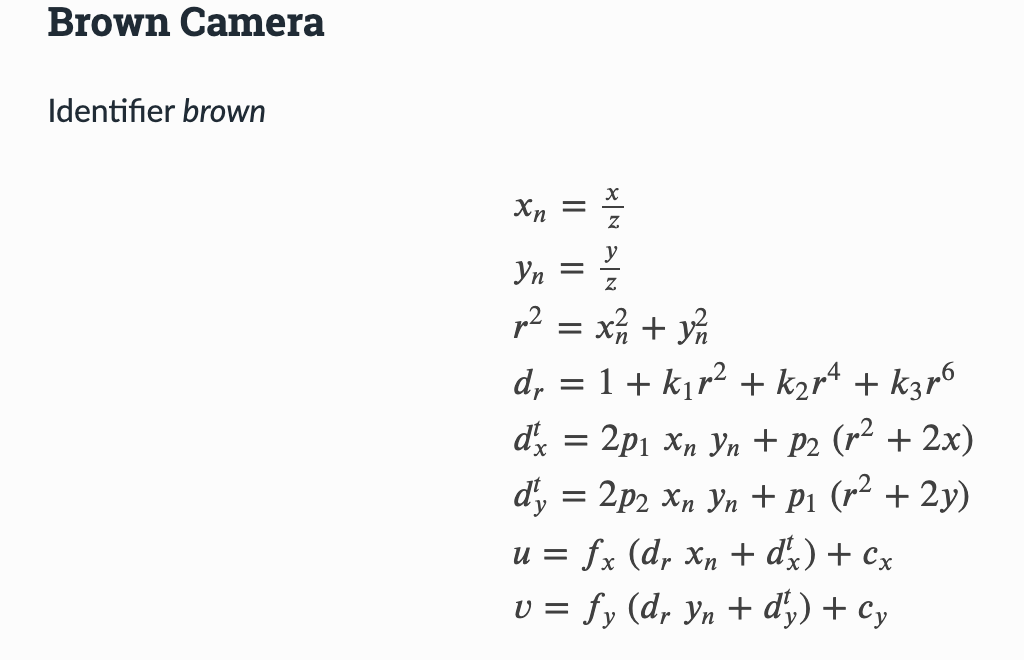 Mistake in Geometry Documentation Equations for Brown-Conrady Distortion · Issue #846 ...