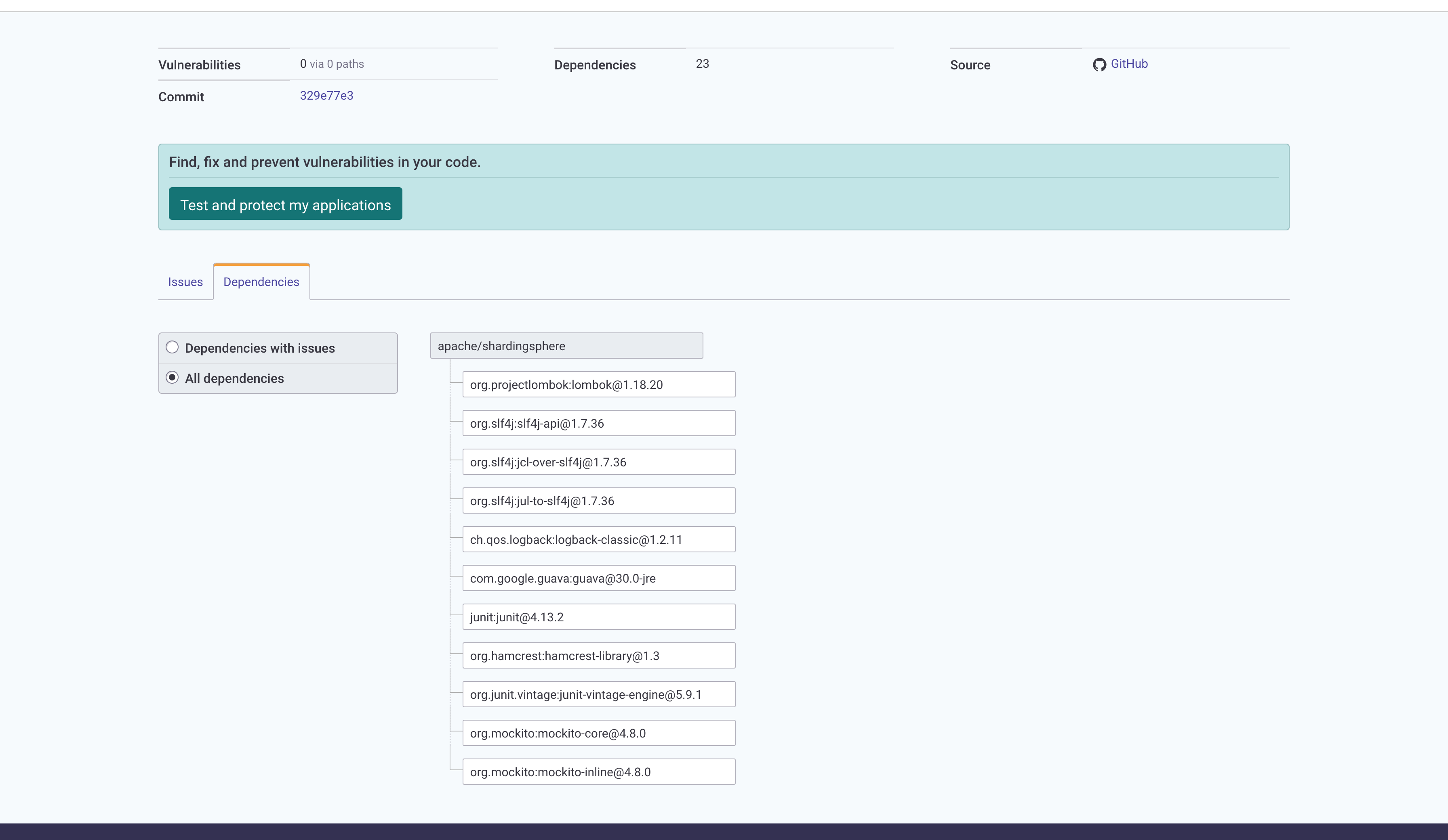 Snyk vulnerability scanning · Issue #23558 · apache/shardingsphere · GitHub