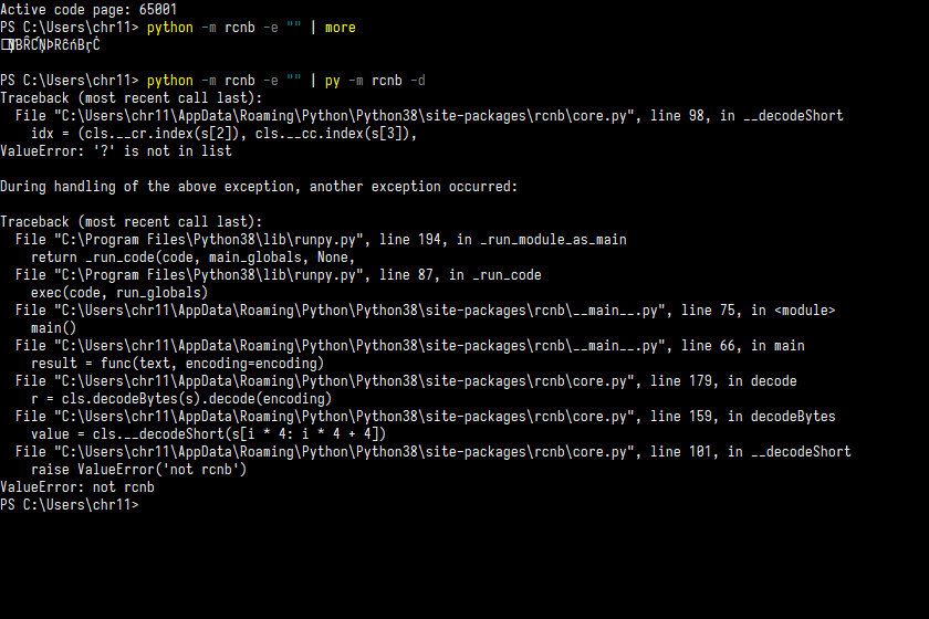 Windows下重定向输入输出会导致乱码 · Issue #2 · chr233/RCNB.python · GitHub