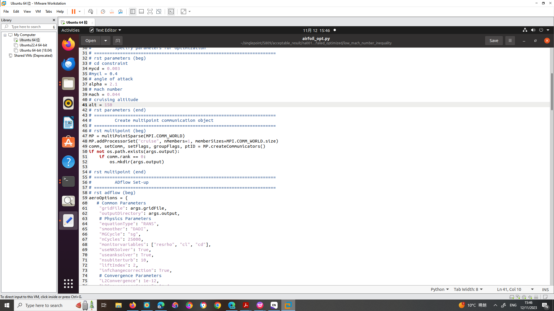 failed optimization at low mach number 0.044 at maximization lift for single point optimization ...