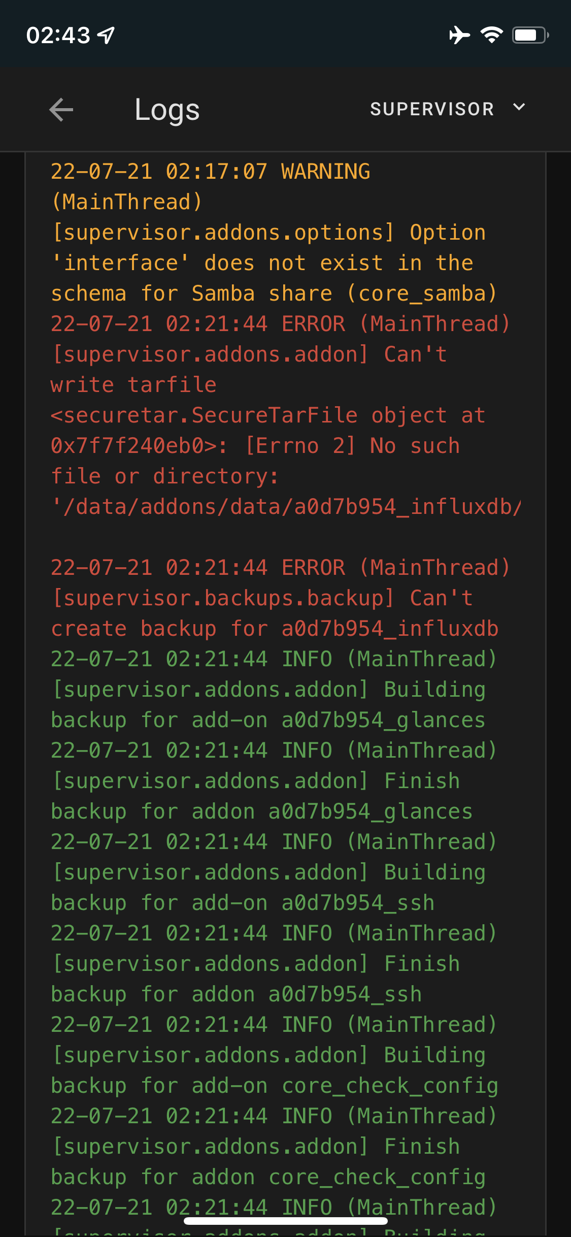 Full backup does not contain InfluxDB addon · Issue #93 · thomasmauerer/hassio-addons · GitHub