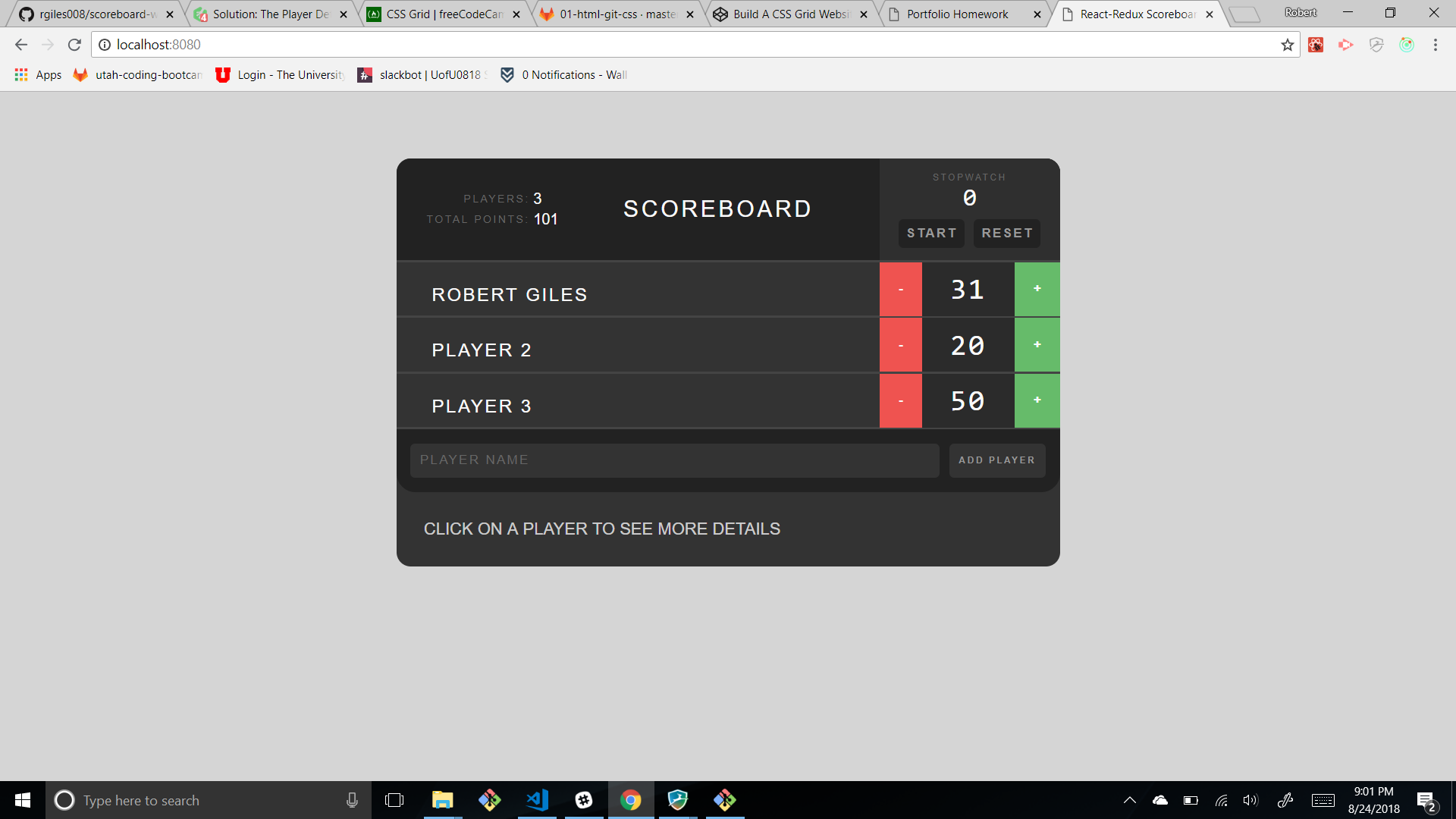 GitHub - rgiles008/scoreboard-withRedux: Adding Redux to the Scoreboard React Application
