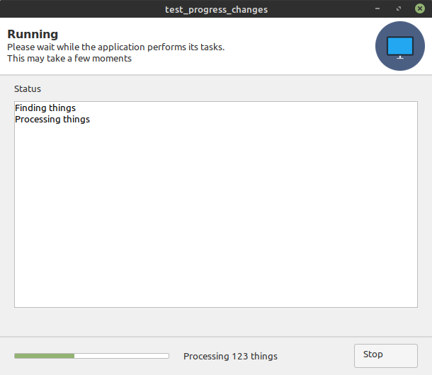 Allow arbitrary progress bar status text · Issue #774 · chriskiehl/Gooey · GitHub