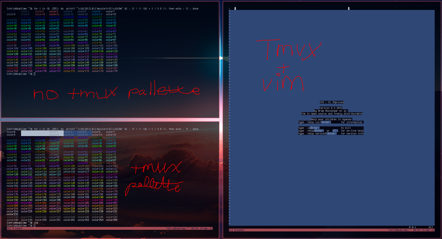 URXVT Colors Messed Up Inside Tmux · Issue #2654 · tmux/tmux · GitHub
