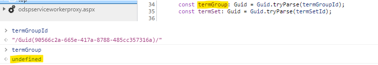 Guid.tryParse() not working · Issue #7079 · SharePoint/sp-dev-docs · GitHub
