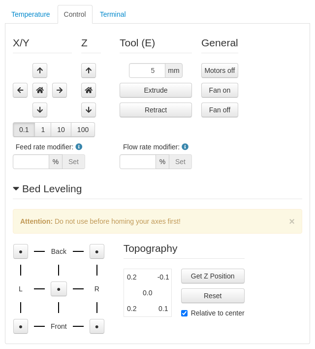 GitHub - malnvenshorn/OctoPrint-BedLeveling: Adds controls to make ...