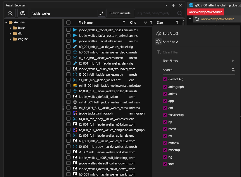 QoL (UI) bugs/features · Issue #734 · WolvenKit/WolvenKit · GitHub