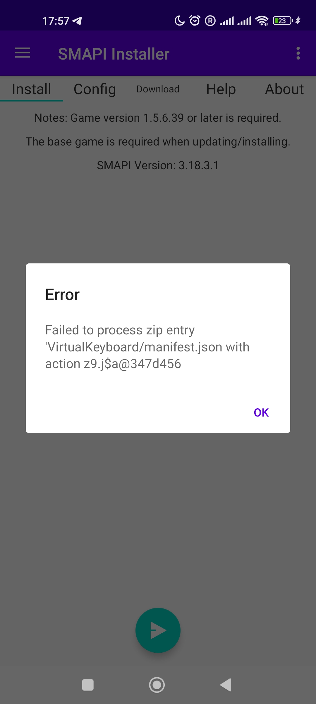 Help, can't install · Issue #419 · ZaneYork/SMAPI-Android-Installer · GitHub