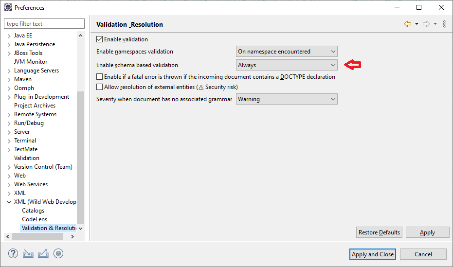 Invalid Schemalocation Is Not Reported If Enable Schema Validation In Valid Schema 路 Issue