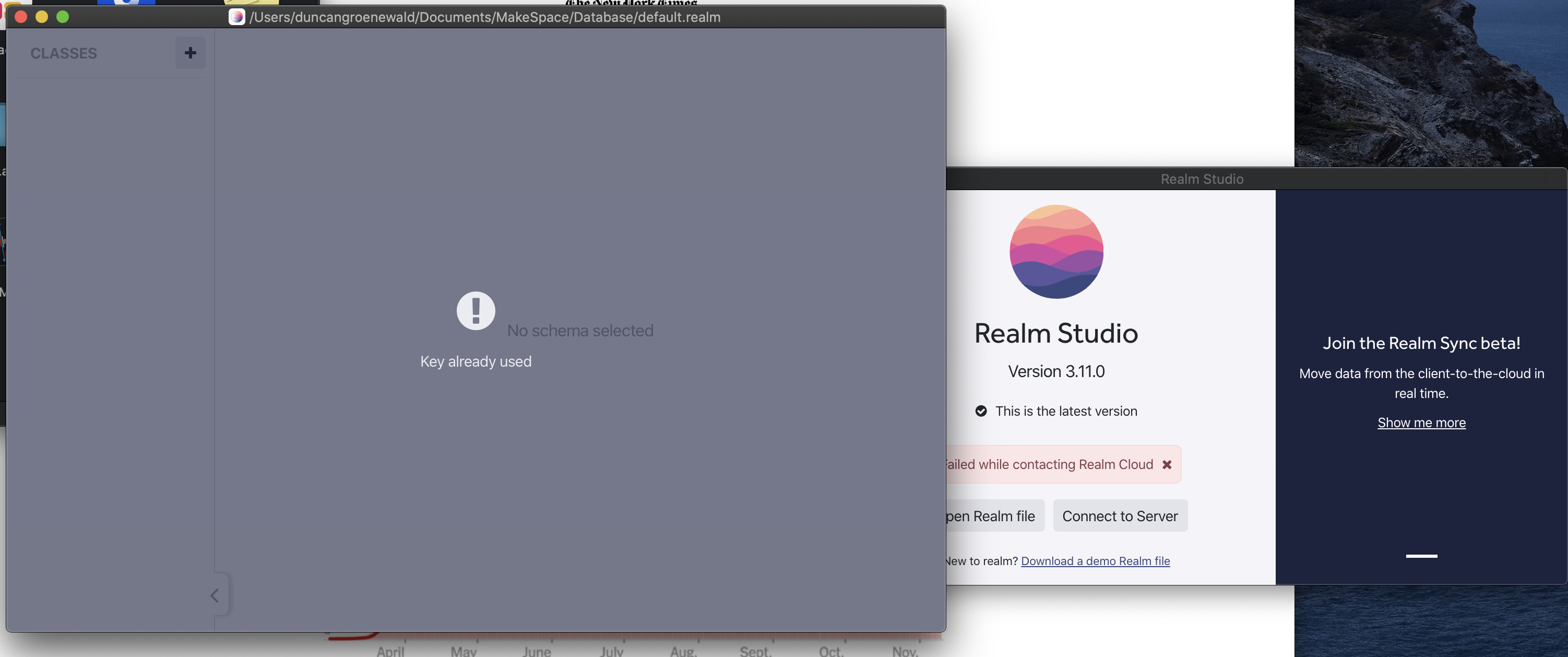 RealmSwift 5.5.0 Unable to open 4.4.1 Realm file - ERROR: Key Already Used · Issue #6884 · realm ...