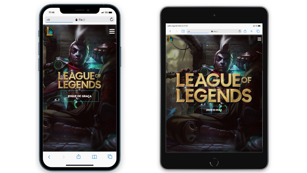 GitHub - Luccasmarinho/LandingPage-Responsiva: Landing Page do League ...