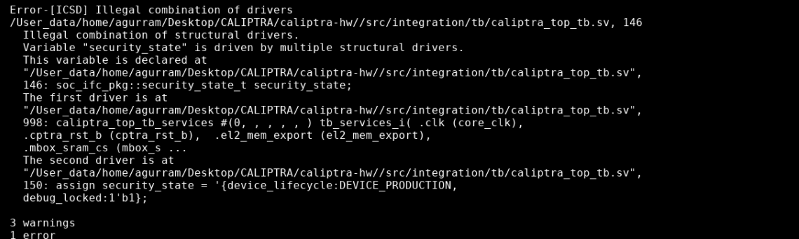 Trouble running simv and verilator · Issue #148 · chipsalliance/caliptra-rtl · GitHub