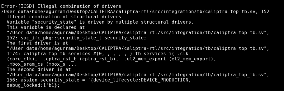 Trouble running simv and verilator · Issue #148 · chipsalliance/caliptra-rtl · GitHub