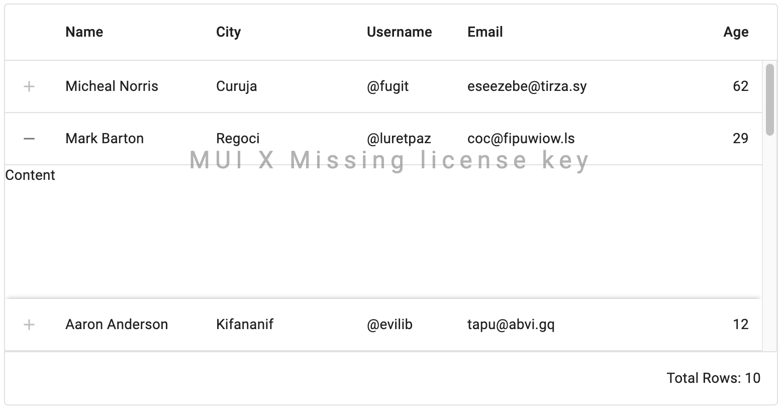 [question] Is there a way to use Master Detail on pinned Rows? · Issue #8891 · mui/mui-x · GitHub