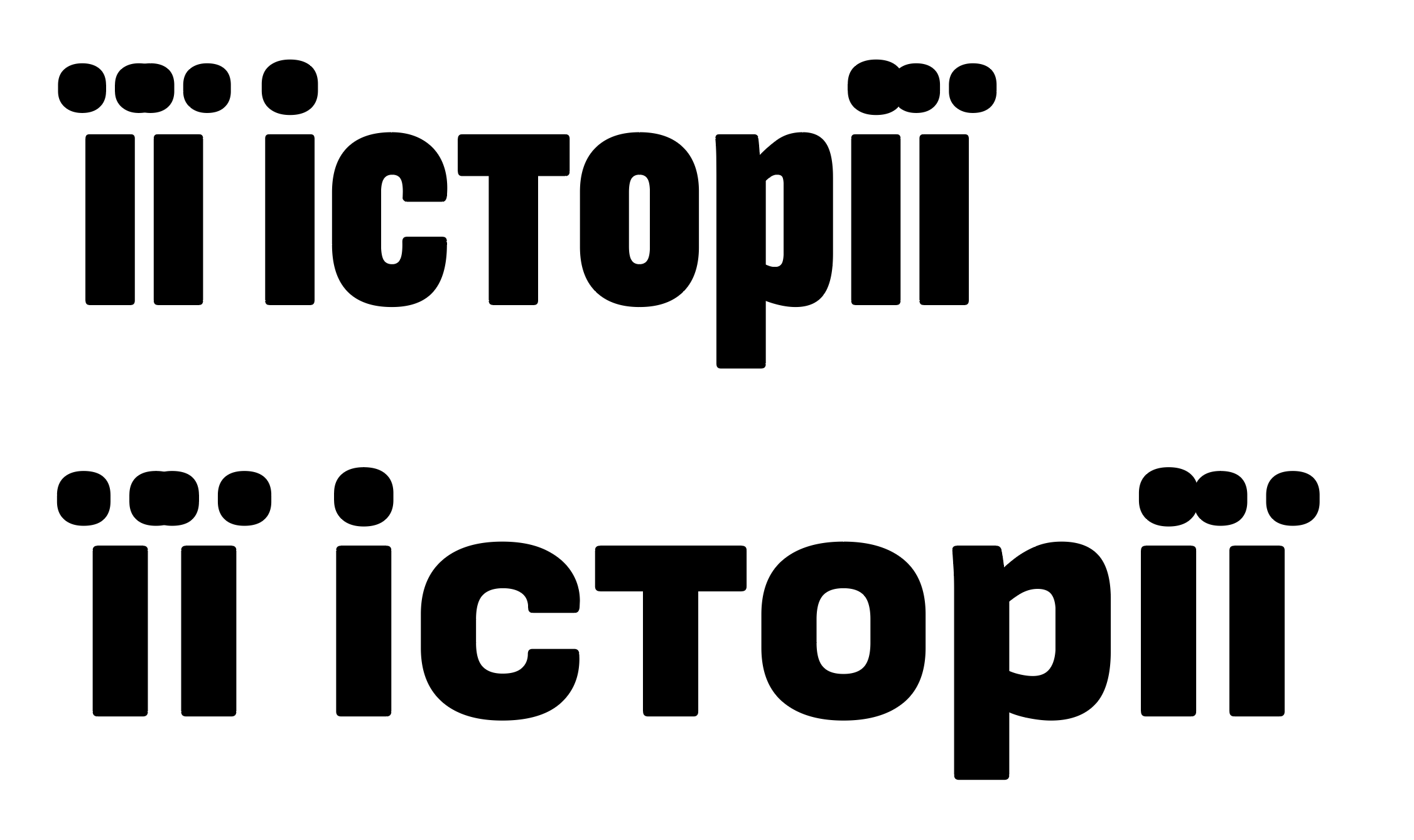 Ukrainian typesetting: combinations of ії and її · Issue #39 · lettersoup/Sofia-Sans · GitHub