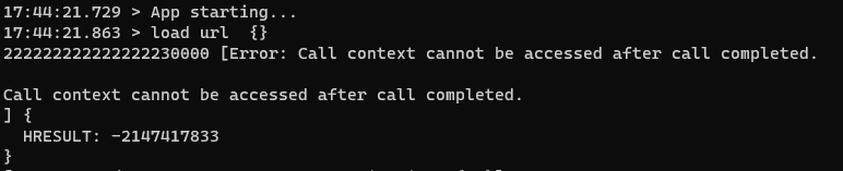 Call context cannot be accessed after call completed. · Issue #166 ...