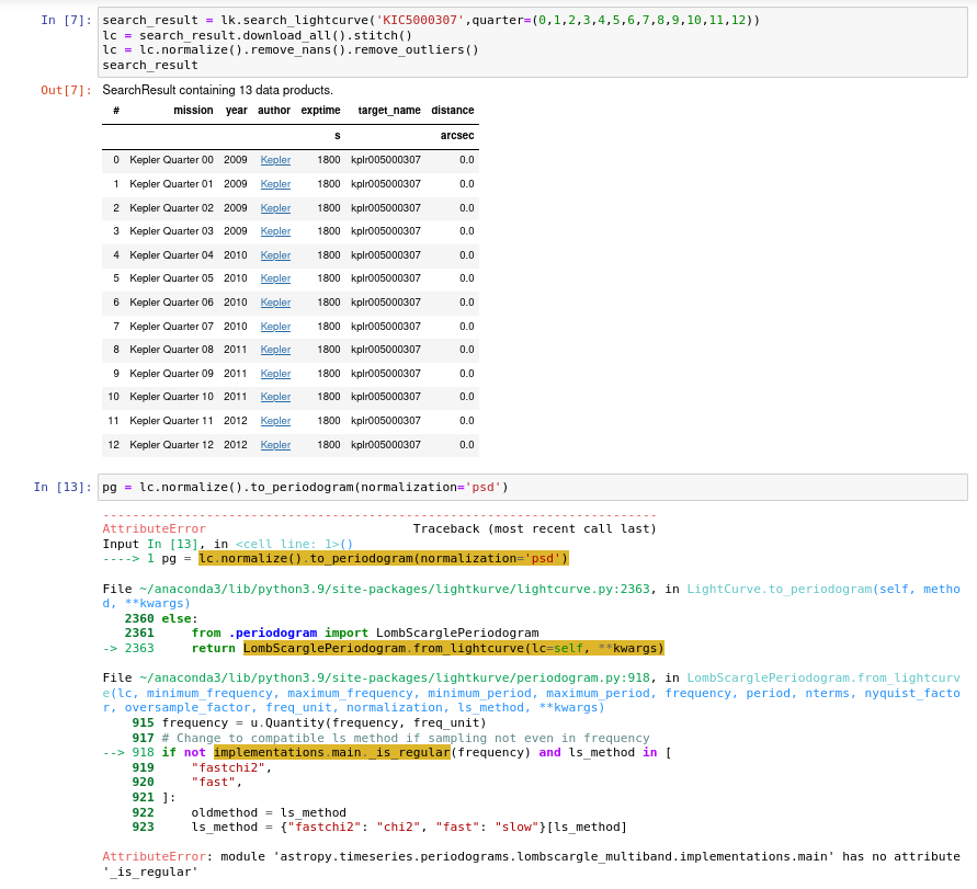 Issue in creating a periodogram · Issue #1347 · lightkurve/lightkurve · GitHub