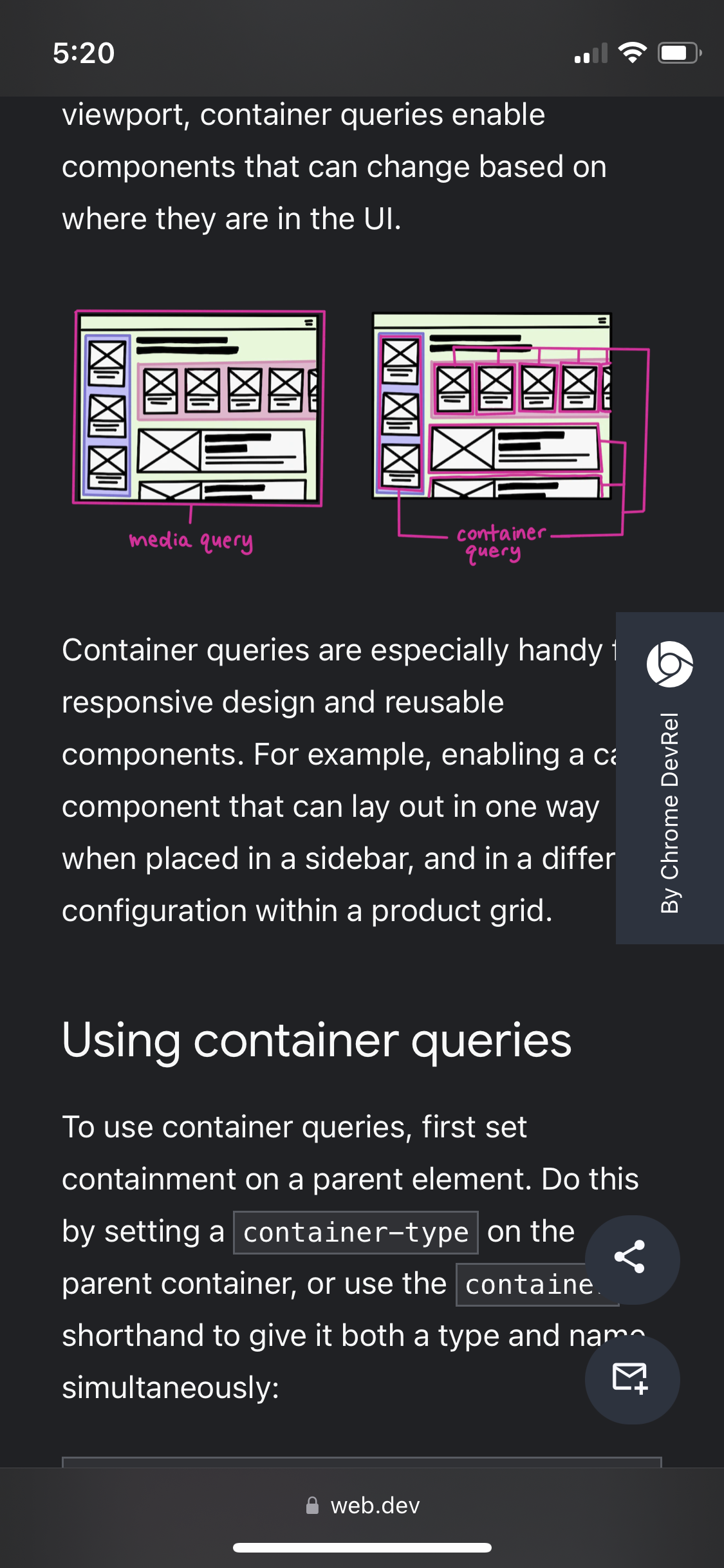 By Chrome DevRel ribbon obscures content. · Issue #9589 · GoogleChrome/web.dev · GitHub