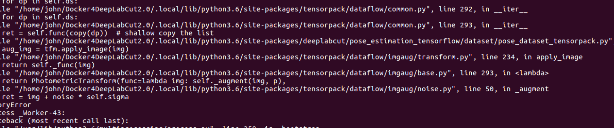 Issues using Tensorpack for data augmentation · Issue #429 · DeepLabCut/DeepLabCut · GitHub
