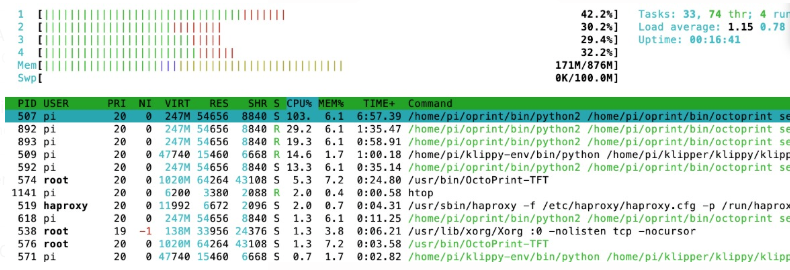 High CPU Usage · Issue #3160 · OctoPrint/OctoPrint · GitHub