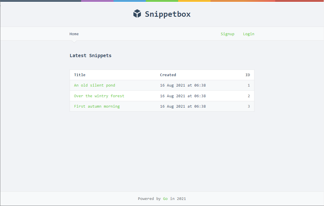 GitHub - CassioLeodegario/snippetbox