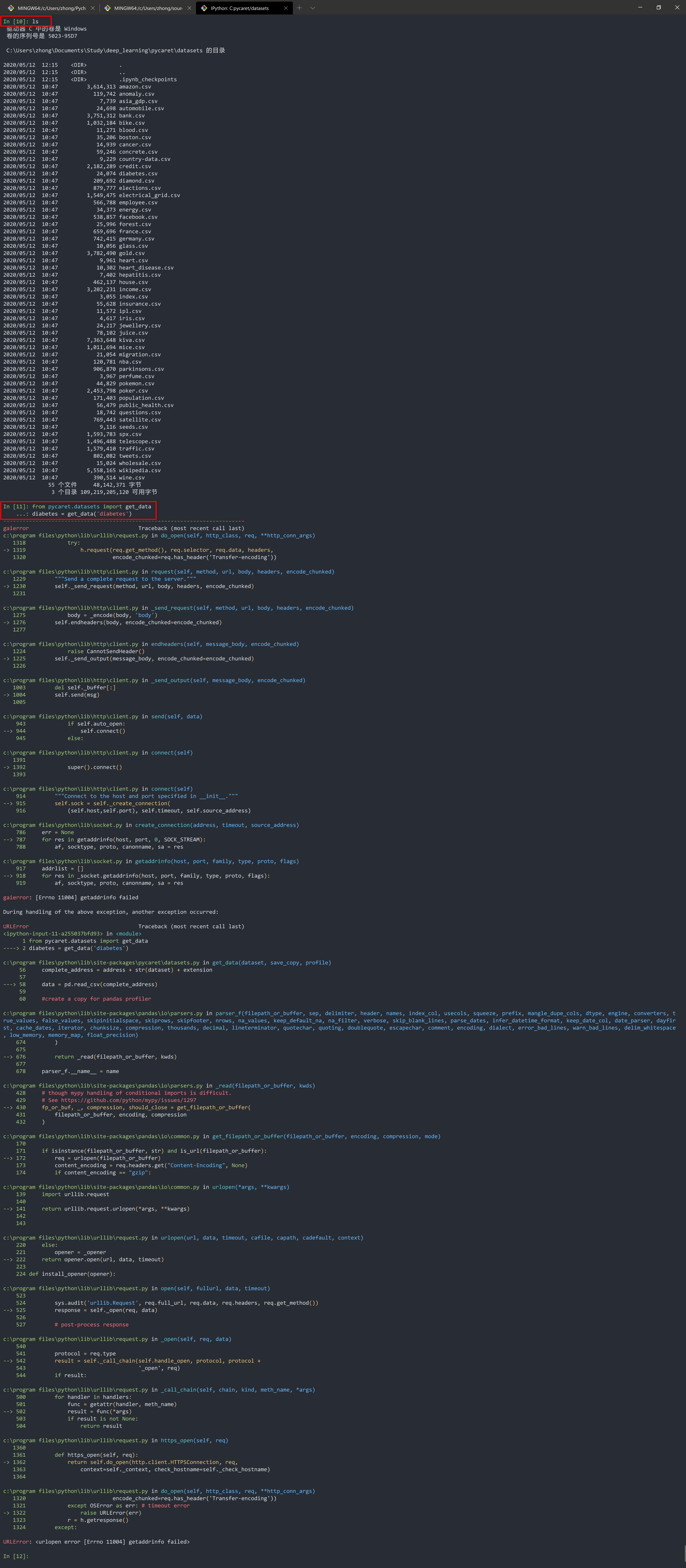 URLError: · Issue #125 · pycaret/pycaret · GitHub