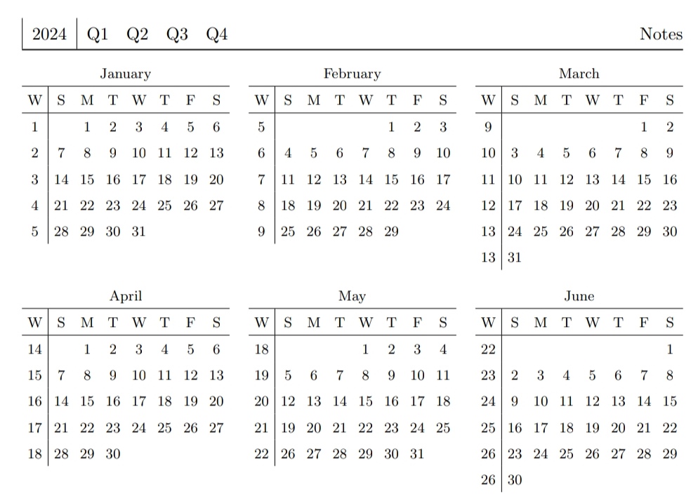 Week numbering with Sunday start of week · Issue #87 · kudrykv/latex-yearly-planner · GitHub