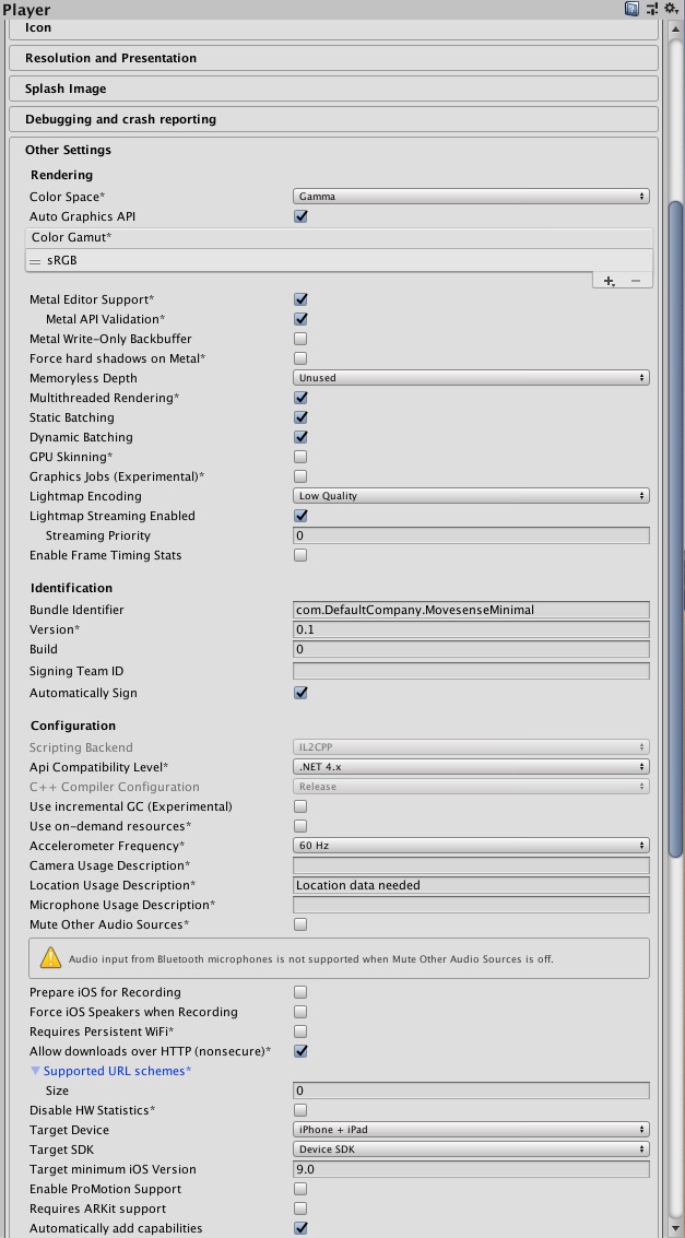 Example Scenes map textures not loading on iOS when Movesense plugin ...