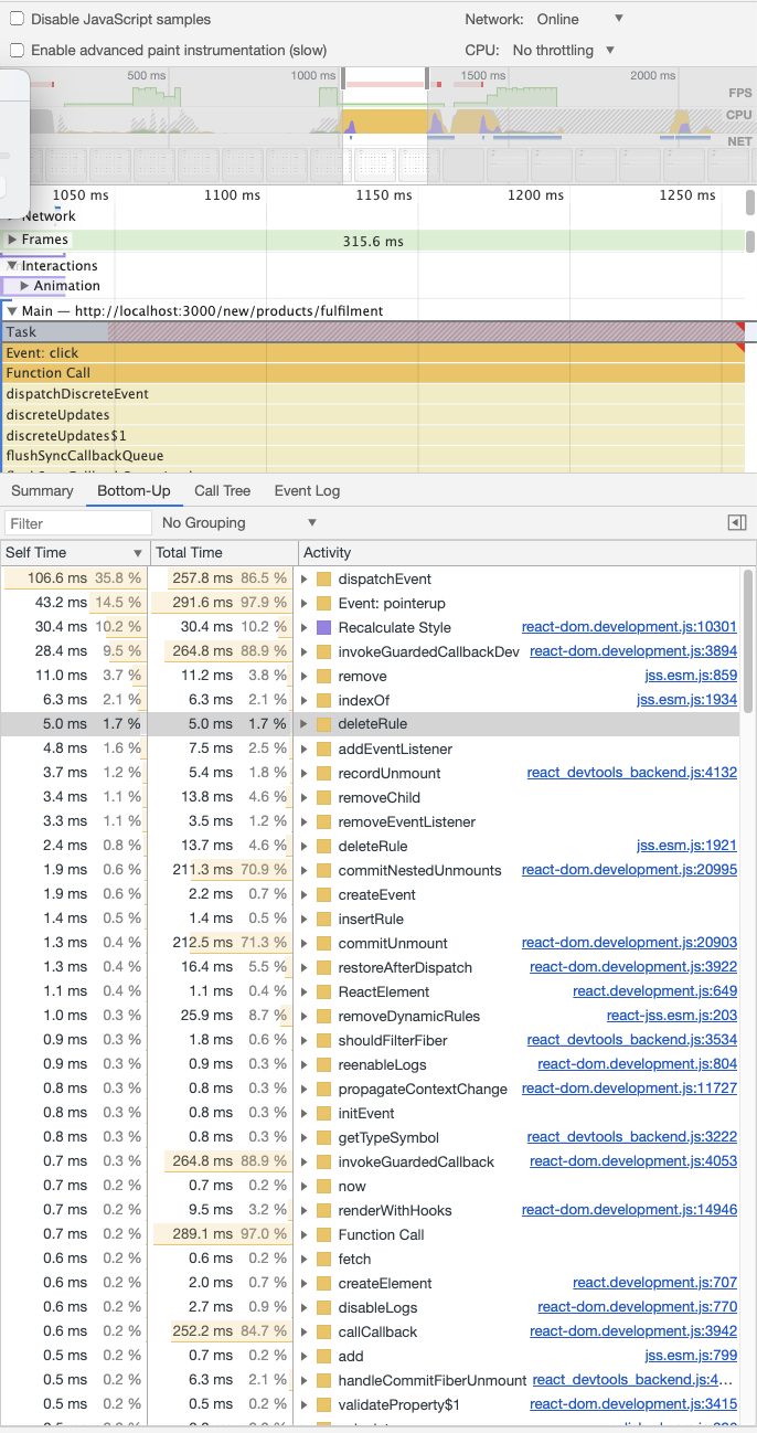 deleteRule causes lag when deleting many nodes · Issue #1405 · cssinjs/jss · GitHub