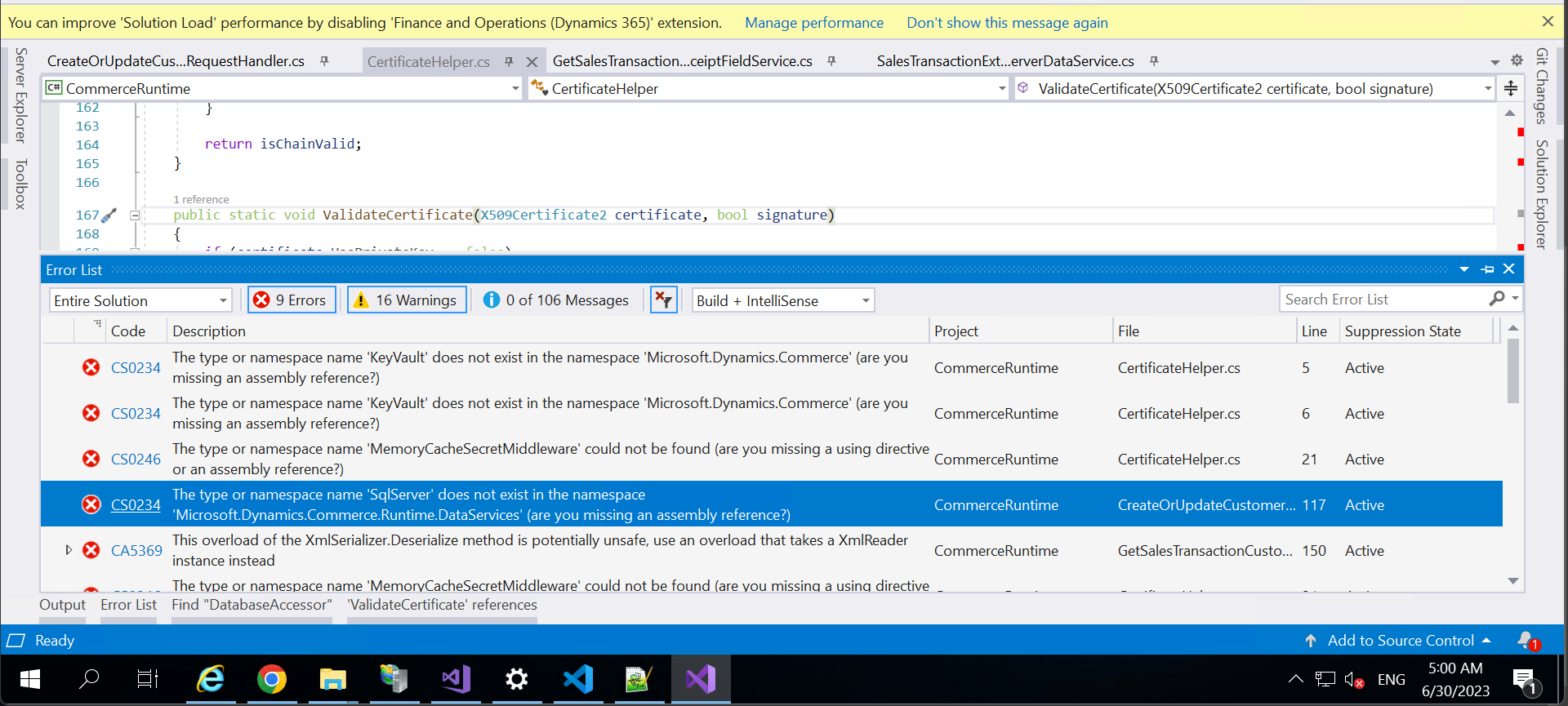 Multiple errors in standard code · Issue #150 · microsoft/Dynamics365Commerce.Solutions · GitHub