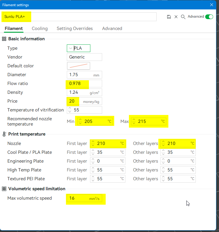 User defined Filaments cannot be selected in AMS settings · Issue #2239 ...