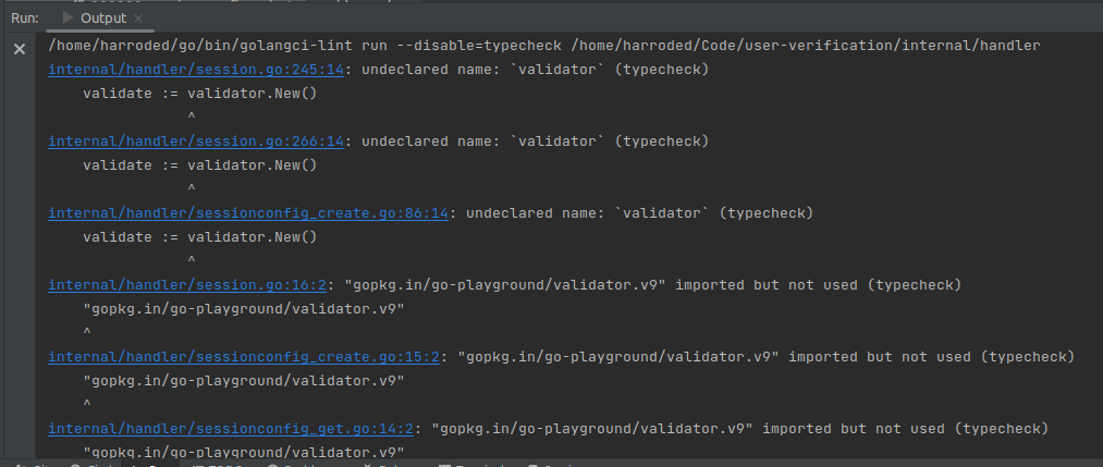 Errors thrown by `golangci-lint` for validator package · Issue #964 ...