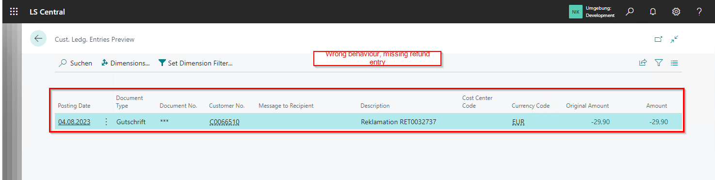 Page 6630 "Sales Return Order", Action "GetPostedDocumentLinesToReverse ...