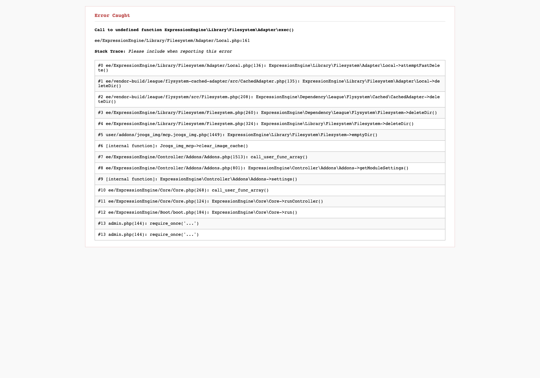 Crash when using new filesystem api / deleteDir() · Issue #2420 · ExpressionEngine ...