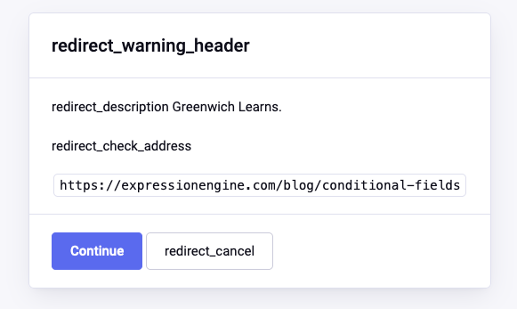 Label issues - CP link redirect transit page · Issue #2599 · ExpressionEngine/ExpressionEngine ...