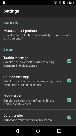 Information on the "user profile" · Issue #195 · Universite-Gustave-Eiffel/NoiseCapture · GitHub