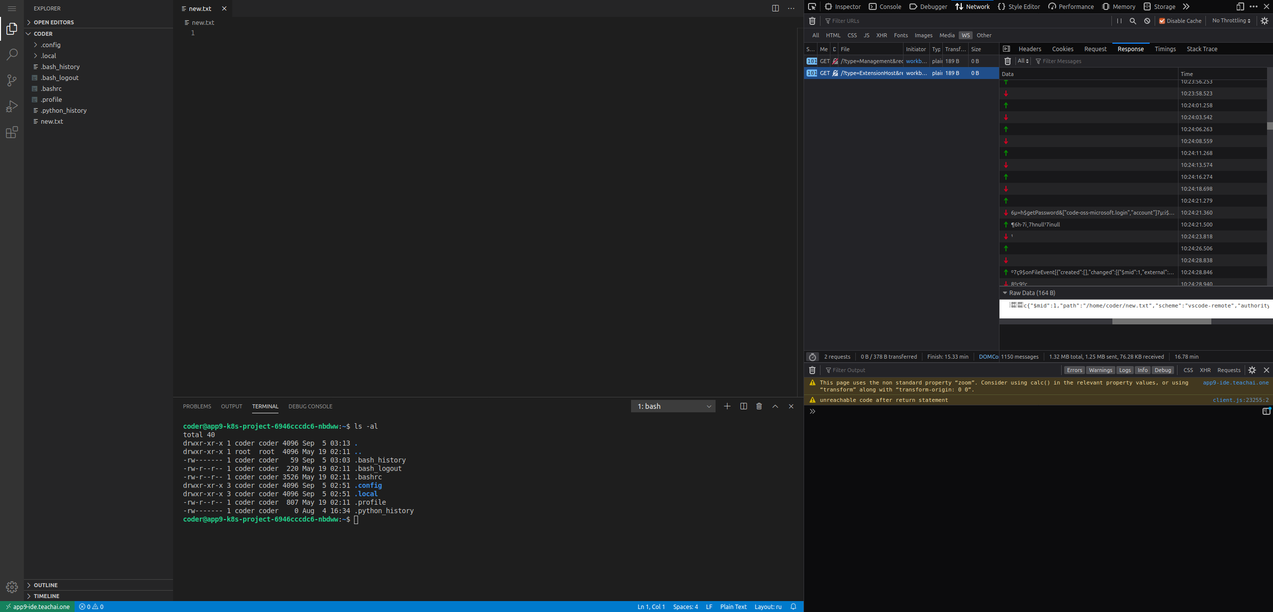 client looses connection with server (partly) · Issue #2063 · coder/code-server · GitHub