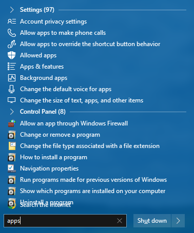 When searching sometimes items overlap the "Search the Internet" list item · Issue #1648 · Open ...