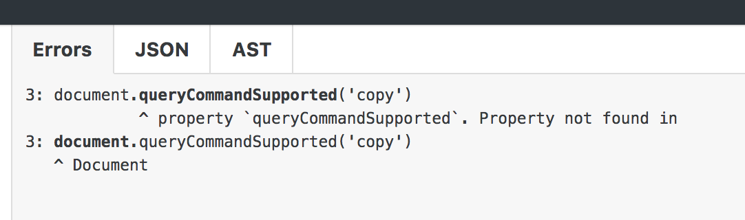 Bug: Missing type definitions for `Document.queryCommandSupported()` · Issue #4335 · facebook ...