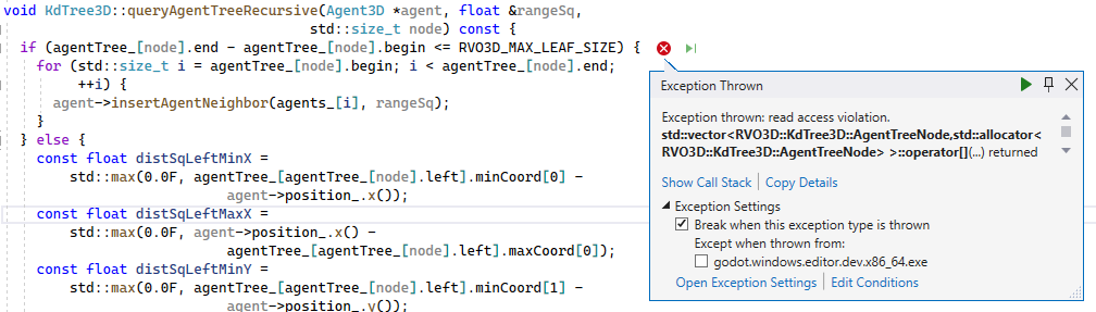Enabling 3D avoidance on a NavigationAgent3D causes a crash · Issue #78826 · godotengine/godot ...