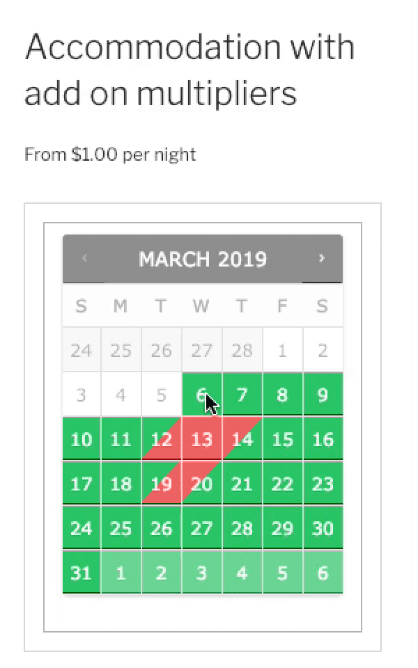 Fully booked days show as partially booked - Day after booking shows ...