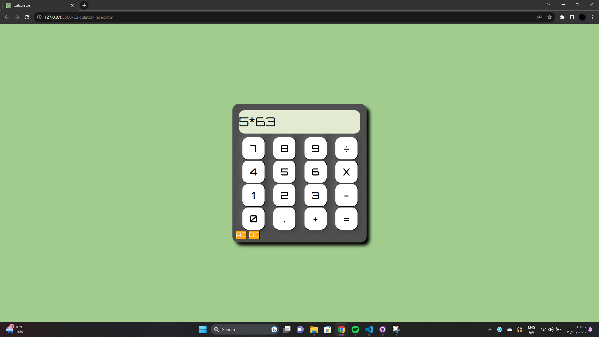GitHub - odyess3/Calculator: Started a challenge with a classmate to ...