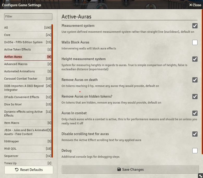 Aura isn't working. Doesn't apply to other tokens (doesn't show on command table). · Issue #282 ...