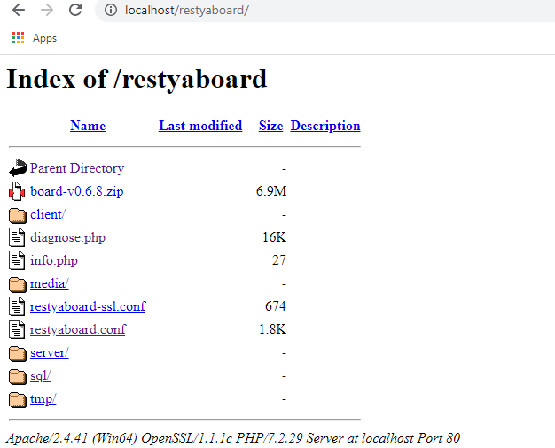 Not able to install in Apache Windows with XAMPP · Issue #4021 · RestyaPlatform/board · GitHub