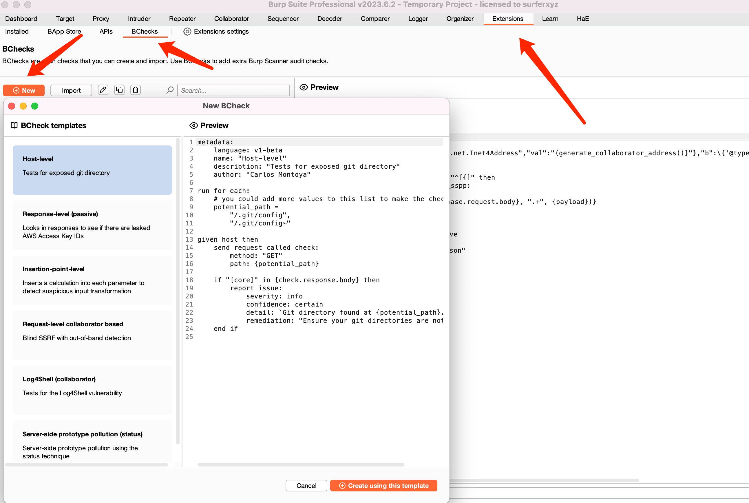 GitHub - beishanxueyuan/BChecks: burp suite插件